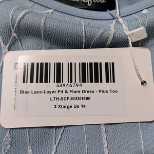 Sucrefas | Dresses | Sucrefas Blue Lacelayer Fit And Flare Dress | Poshmark